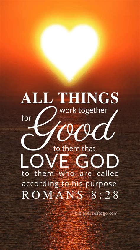 Sun Heart Rom 8 28 Encouraging Bible Verses