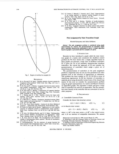 pdf pole assignment by state transition graph