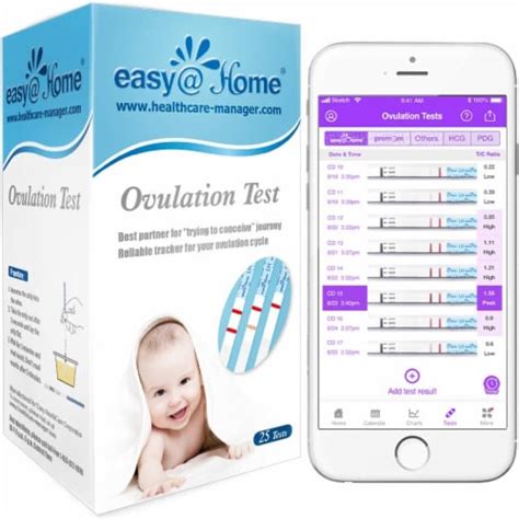 Easy Home Ovulation Test Strips 25 Pack Fertility Test LH Strips 25