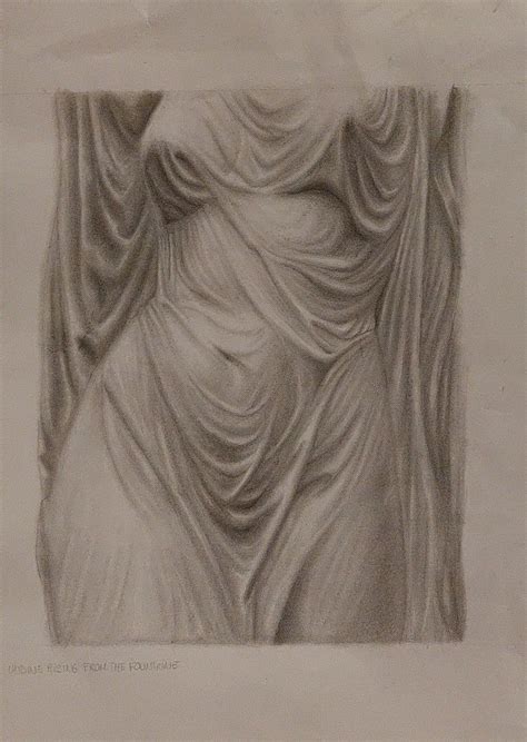 Undine Rising From The Fountain Disegno Realistico Schizzi D Arte