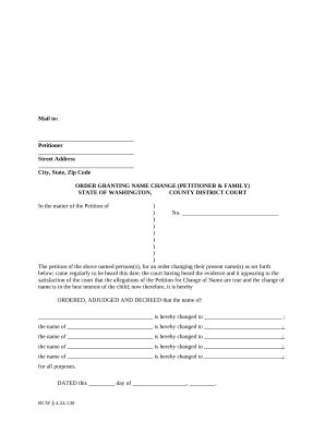 Wa Name Change Doc Template Pdffiller