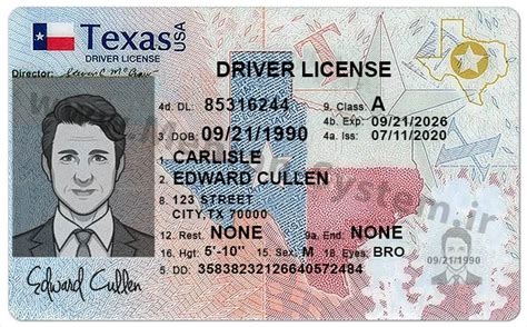 Editable Texas Driving Licence Psd Template Mehran System