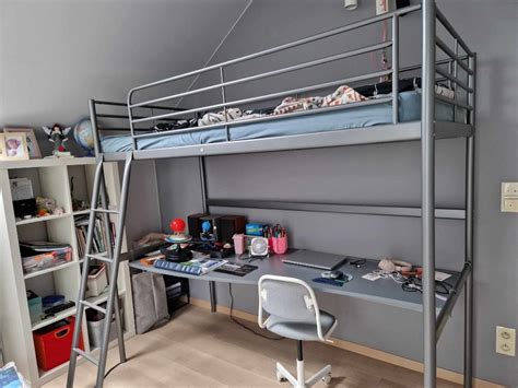 Łózko piętrowe antresola Ikea z blatem jak nowe Krosno Kup teraz na