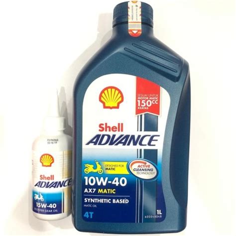 Jual PAKET OLI SHELL AX7 MATIC 1 LITER DAN 1 GARDAN PCX 2018 VARIO 150