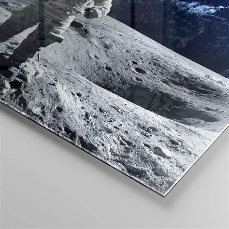 Obraz na szkle Pozdrowienia z Księżyca 80x120cm Astronauta