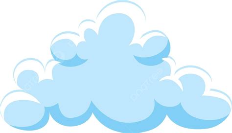 Linda Nube De Dibujos Animados Con Un Estilo Esponjoso Un S Mbolo
