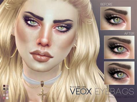 Eyebags In 10 Colors Found In TSR Category Sims 4 Female Skin Details