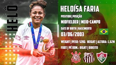 Heloísa HELÔ Faria Midfielder Meio Campo Highlights 2023 YouTube