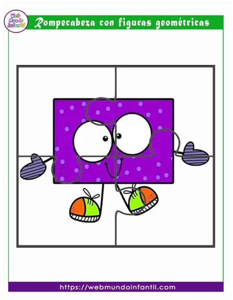 Rompecabezas De Figuras Geom Tricas Para Imprimir Puzzles