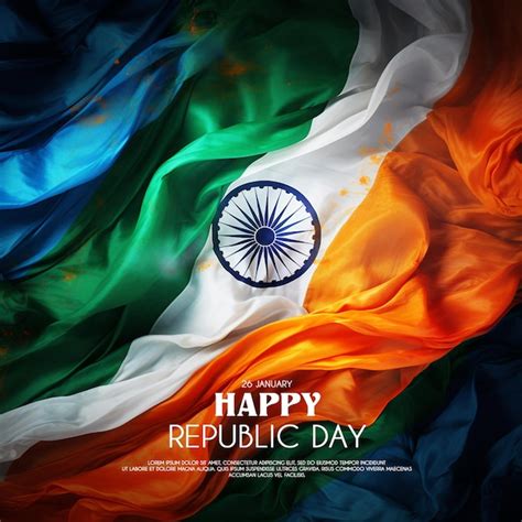 Premium PSD Indian Republic Day Graphic Design