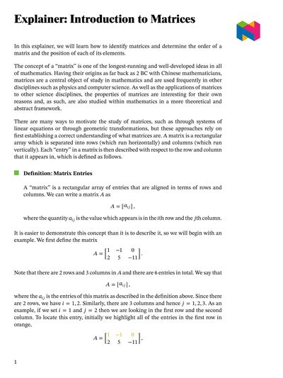 lesson introduction to matrices nagwa hot sex picture