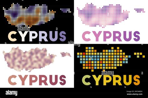 Cyprus Map Collection Of Map Of Cyprus In Dotted Style Borders Of The