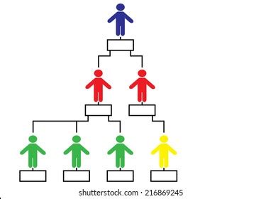 Organizational Corporate Hierarchy Chart Vector Stock Vector Royalty