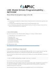 Learn Model Driven Programmability NETCONF Cisco IOS XE Course Hero