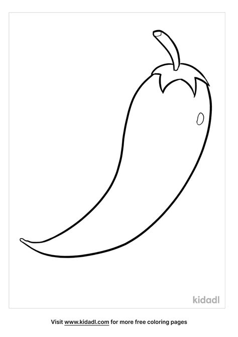 Free Chili Pepper Coloring Page Coloring Page Printables Kidadl