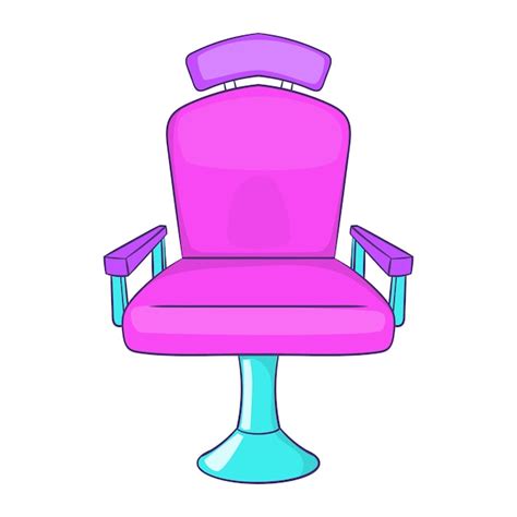 Icono De Silla De Peluquero En Estilo De Dibujos Animados Aislado Sobre