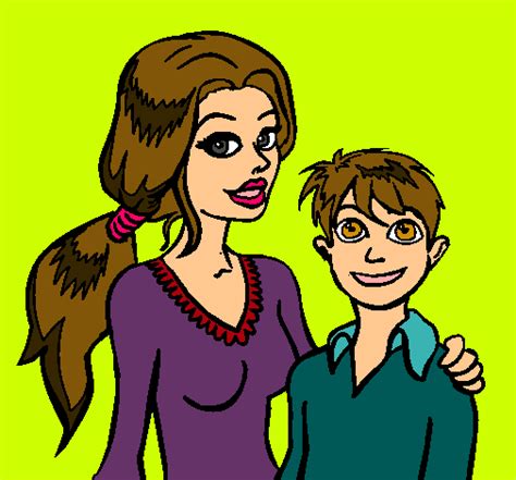 Dibujo de Madre e hijo pintado por Almaguilar en Dibujos net el día 02