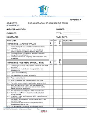 Assessment Setting Marking And Moderation Policy Doc Template PdfFiller