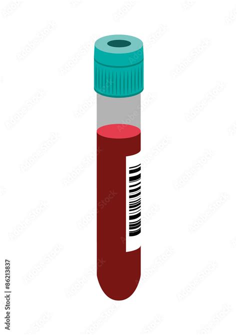 Blood Test Tube Vector Image Stock Vector Adobe Stock