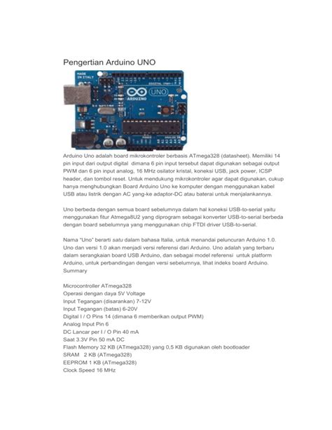 pengertian arduino uno