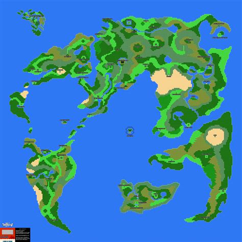 Dargon Warrior Iv Main Overworld Nintendo Nes Map