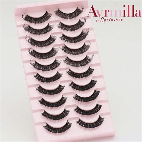 10 Pairs Clearance Sale Eyelashes Of Natural Mix False Eyelashes Fluffy