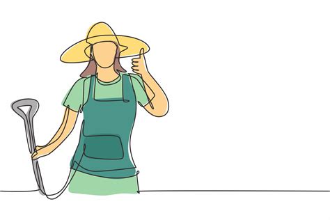 Un dibujo continuo de una línea campesina con un gesto de pulgar hacia
