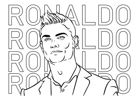 Coloriage Cristiano Ronaldo Imprimable Coloriages Gratuits à Imprimer