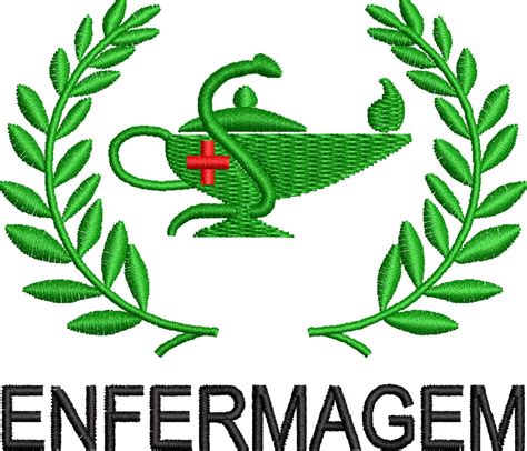 Matriz de Bordado Brasão Enfermagem Elo7 Produtos Especiais