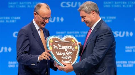 CSU bestätigt Markus Söder als Chef Angriffe mit Merz gegen Ampel