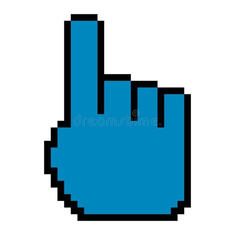 Mouse Cursor Pixel Icon Web Click Symbol Computer Pointer Vector