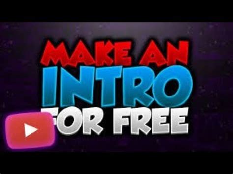 How To Make An Intro For Your Youtube Video For Free Youtube