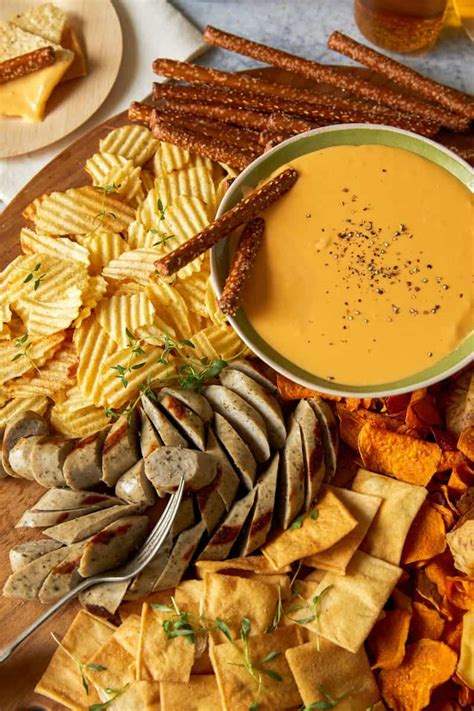 Crock Pot Beer Cheese Dip Spoon Fork Bacon