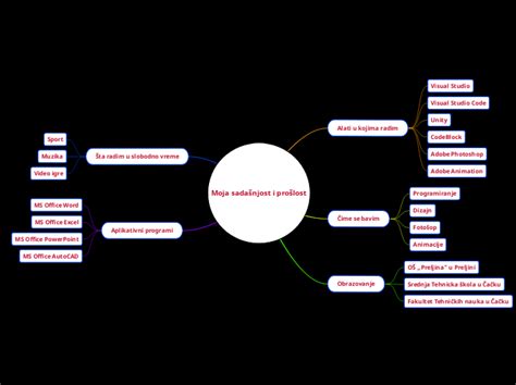 Moja sadašnjost i prošlost Mind Map