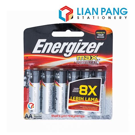 Energizer Max Alkaline Aa Battery Pcs In Pack Shopee Malaysia