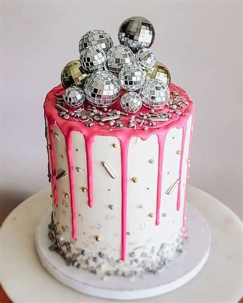 Disco Drip Cake Disco Cake Cowgirl Birthday Party Disco Birthday Party