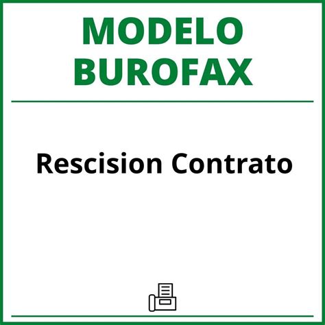 Ejemplos De Rescision De Contrato