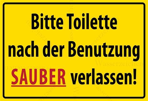 15cm Aufkleber Folie Wetterfest Made IN Germany WC Toilette Klo Sauber