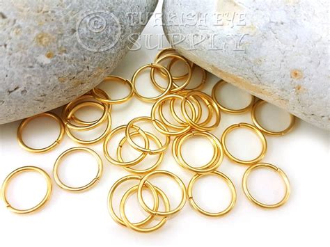 Gold Jump Rings 10mm Jump Rings 22k Gold Plated Jump Rings Etsy