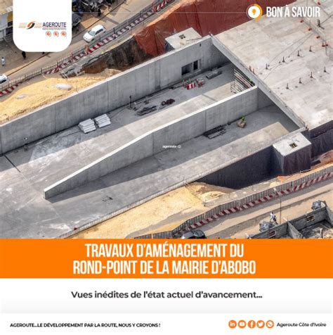 Ageroute CI 𝐓𝐫𝐚𝐯𝐚𝐮𝐱 𝐝𝐞 𝐜𝐨𝐧𝐬𝐭𝐫𝐮𝐜𝐭𝐢𝐨𝐧 𝐝𝐮 𝐫𝐨𝐧𝐝 𝐩𝐨𝐢𝐧𝐭 𝐝𝐞 𝐥𝐚 𝐌𝐚𝐢𝐫𝐢𝐞 𝐝𝐀𝐛𝐨𝐛𝐨