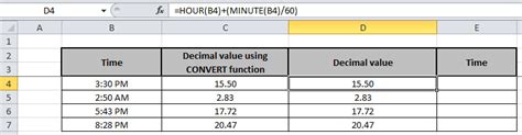 how to convert time to decimal in excel