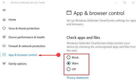 Configure Windows Defender Smartscreen Settings For App Browser
