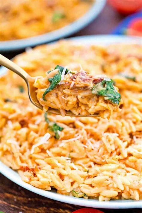 One Pan Creamy Tuscan Orzo Recipe Sweet And Savory Meals