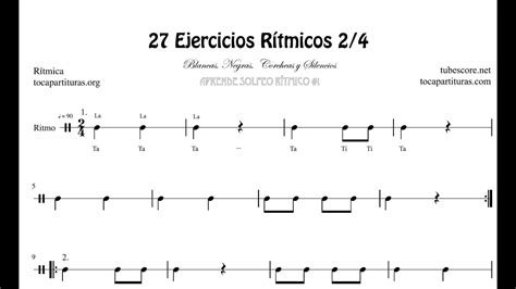 Ejercicios Comp S Aprende Lenguaje Musical R Tmica Youtube