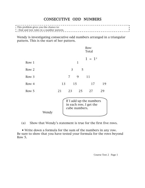 consecutive odd numbers 1 13