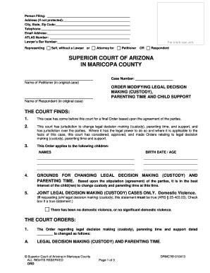 Fillable Online Superiorcourt Maricopa Petitioner S Name Superior