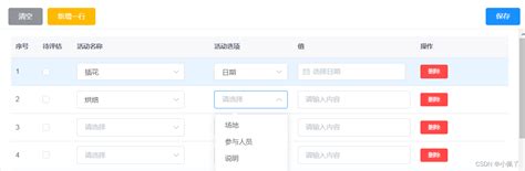 vue elementui表格嵌套表单，包含联级下拉框、动态增加行 vue js 小佩丫 vue
