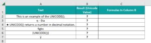 Excel UNICODE Function Formula Examples How To Use