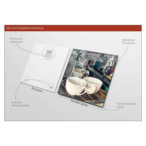 Proart Glasbild Tassen Caf Iii B X H X Cm Bauhaus