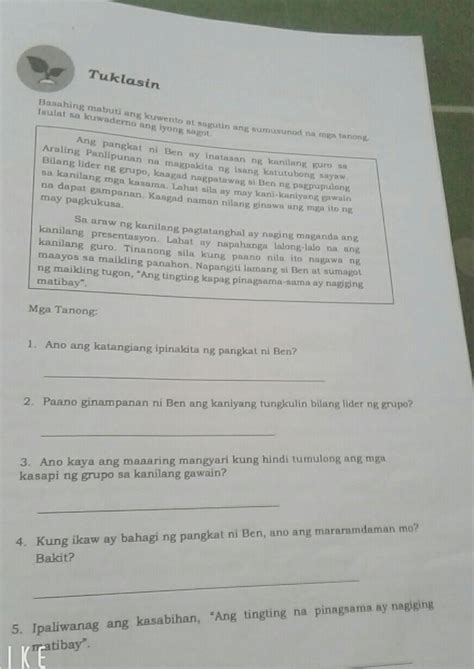 Mga Tanong At Sagot Sa Kwento Ni Mabuti Conten Den
